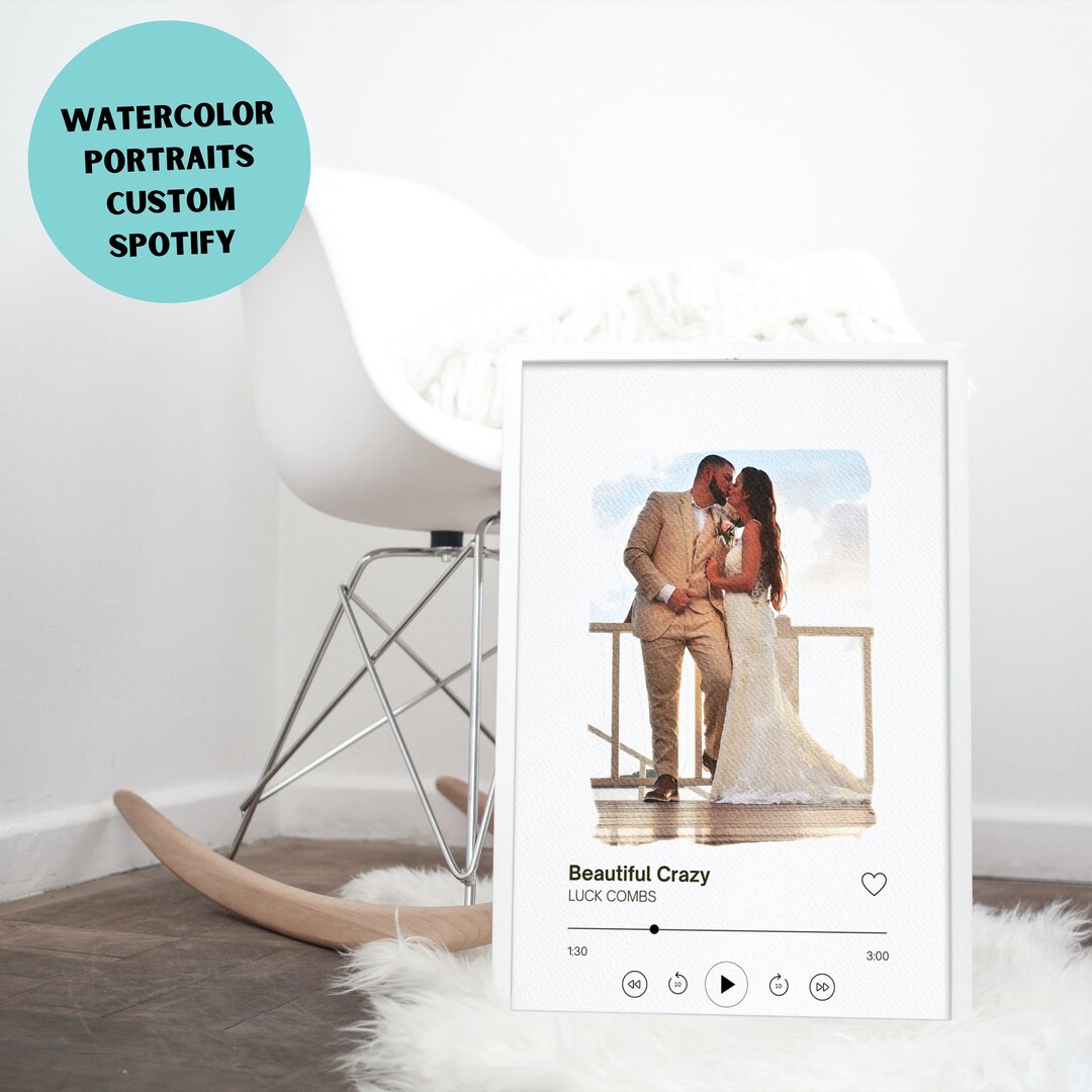 Digital Download Watercolor Custom Music Gifts, Cover Music, Custom ...