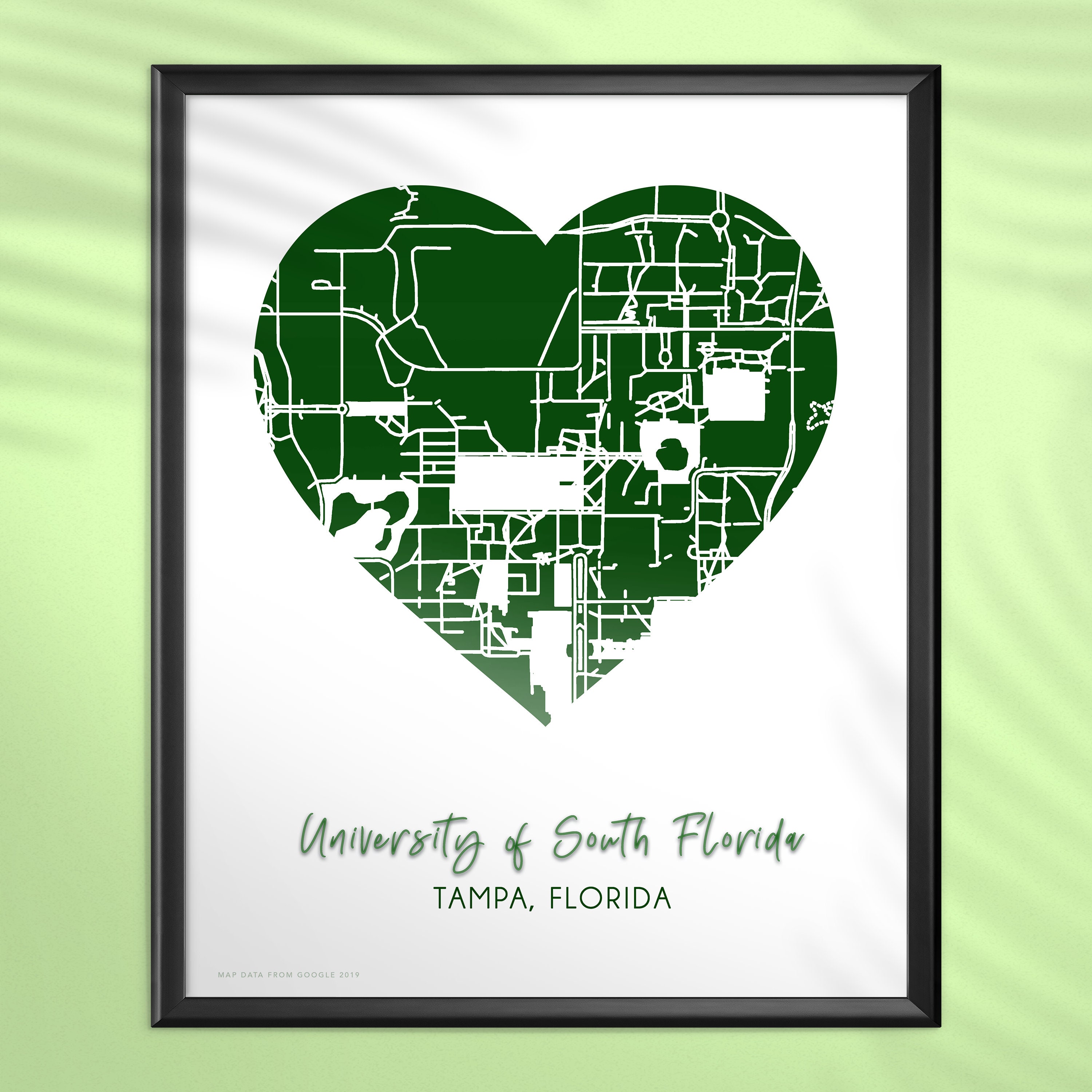 Custom University Map Digital Download – College Campus Wall Art ...