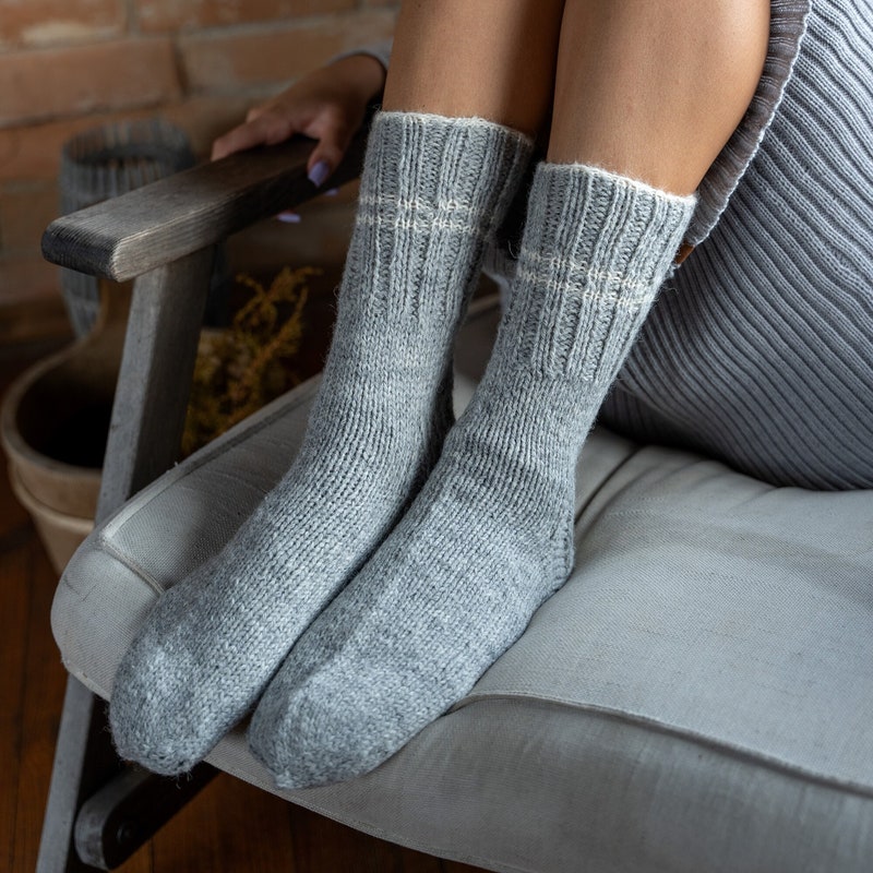 Grey Wool Socks - Etsy