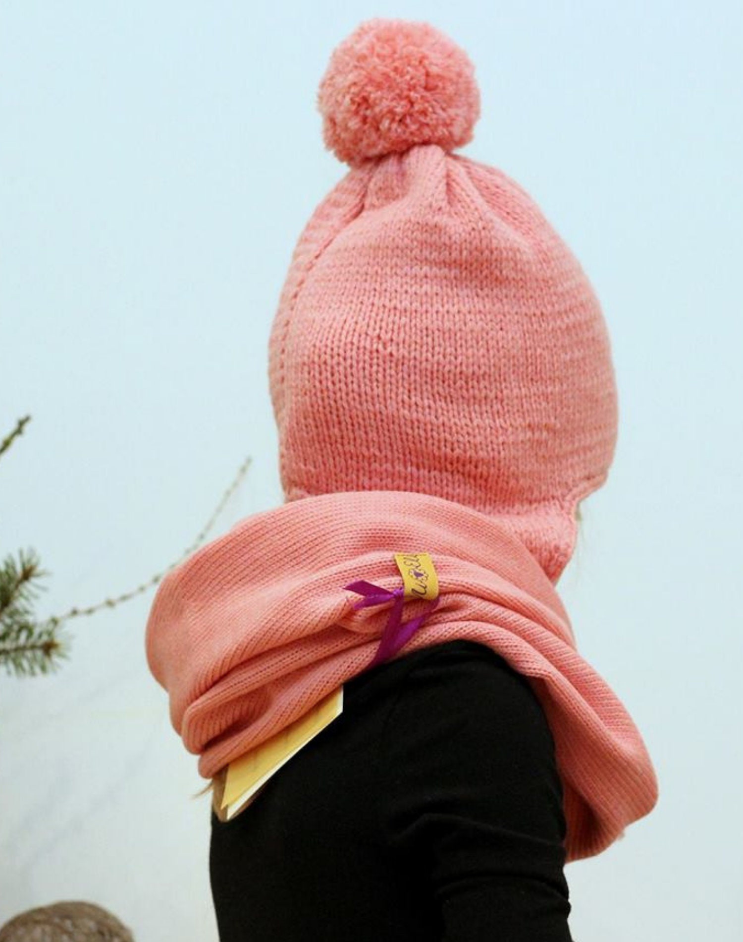 Blue Knitted Hat for Kids Merino Wool Chullo Hat Pom Pom Hat - Etsy