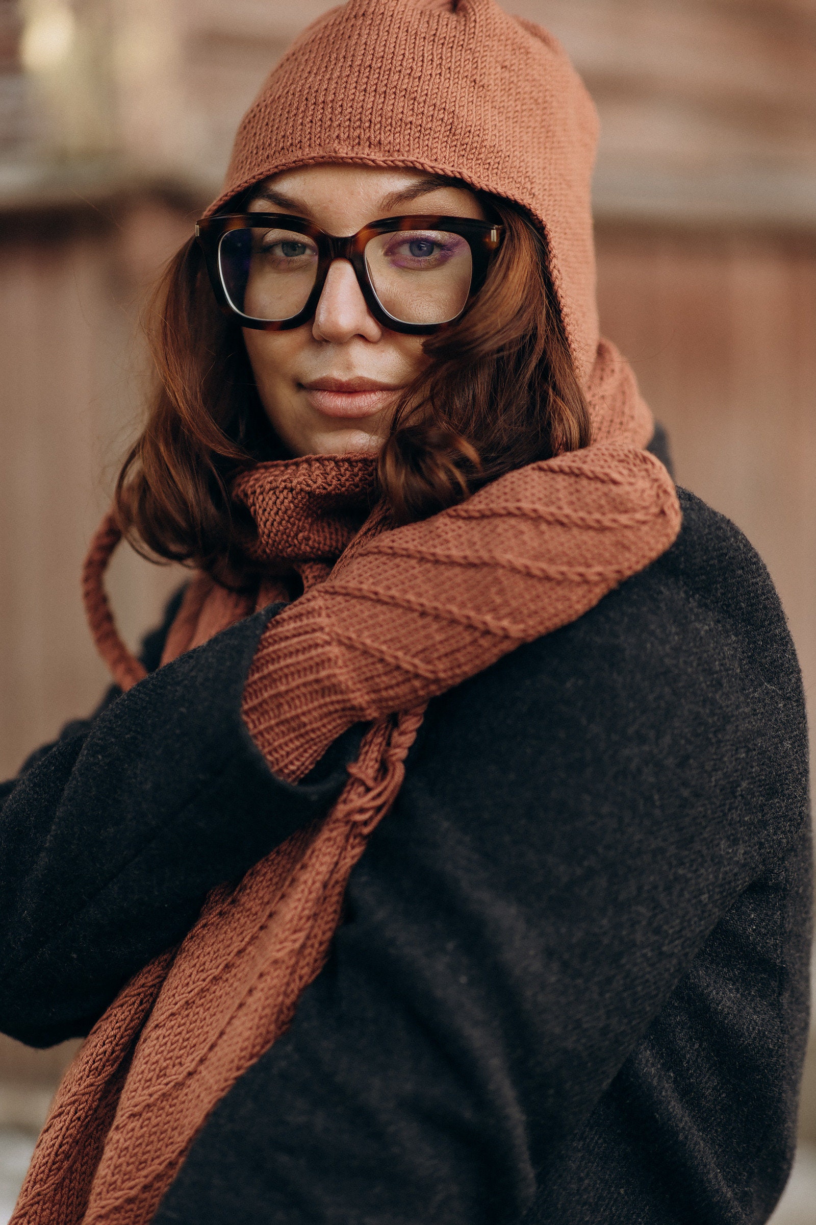 Hygge Ear Flap Cap Knitted Vintage Earflap Caps Women Merino - Etsy