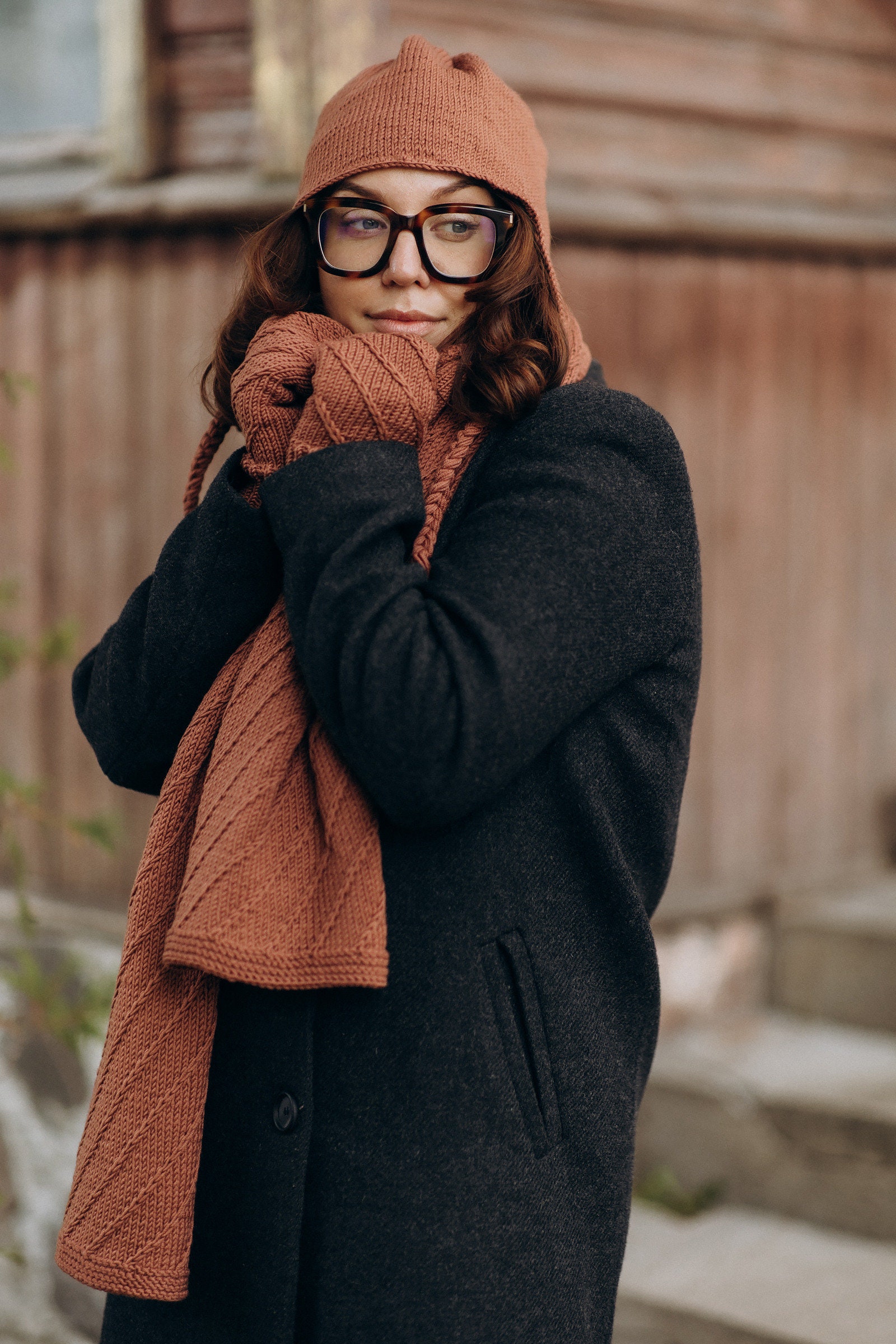 Hygge Ear Flap Cap Knitted Vintage Earflap Caps Women Merino - Etsy