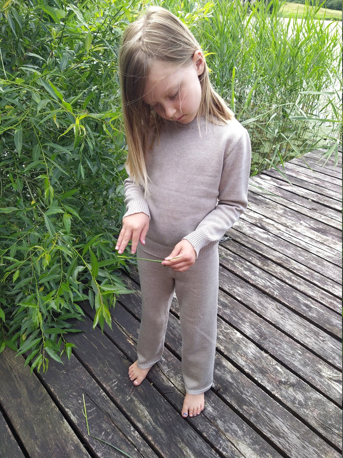 Knitted Merino Wool Set, Kids Tops and Trousers, Soft Organic Wool ...