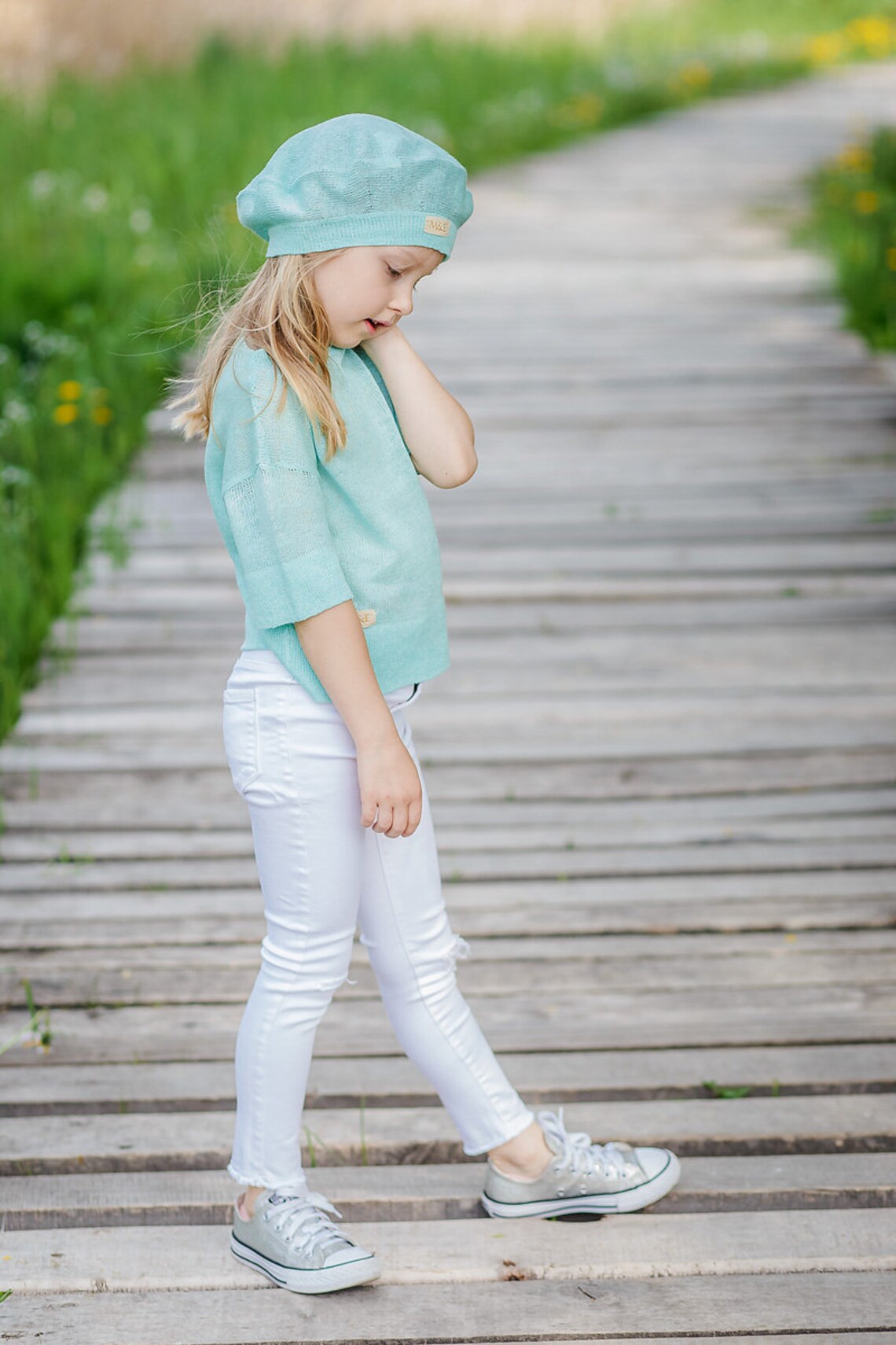 Linen Summer Tam Slouchy Beret for Girls Boho Headwear | Etsy