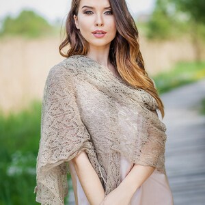 Bright Red Linen Lace Hand Knitted Shawl for Women, Mothers Day Gift - Etsy