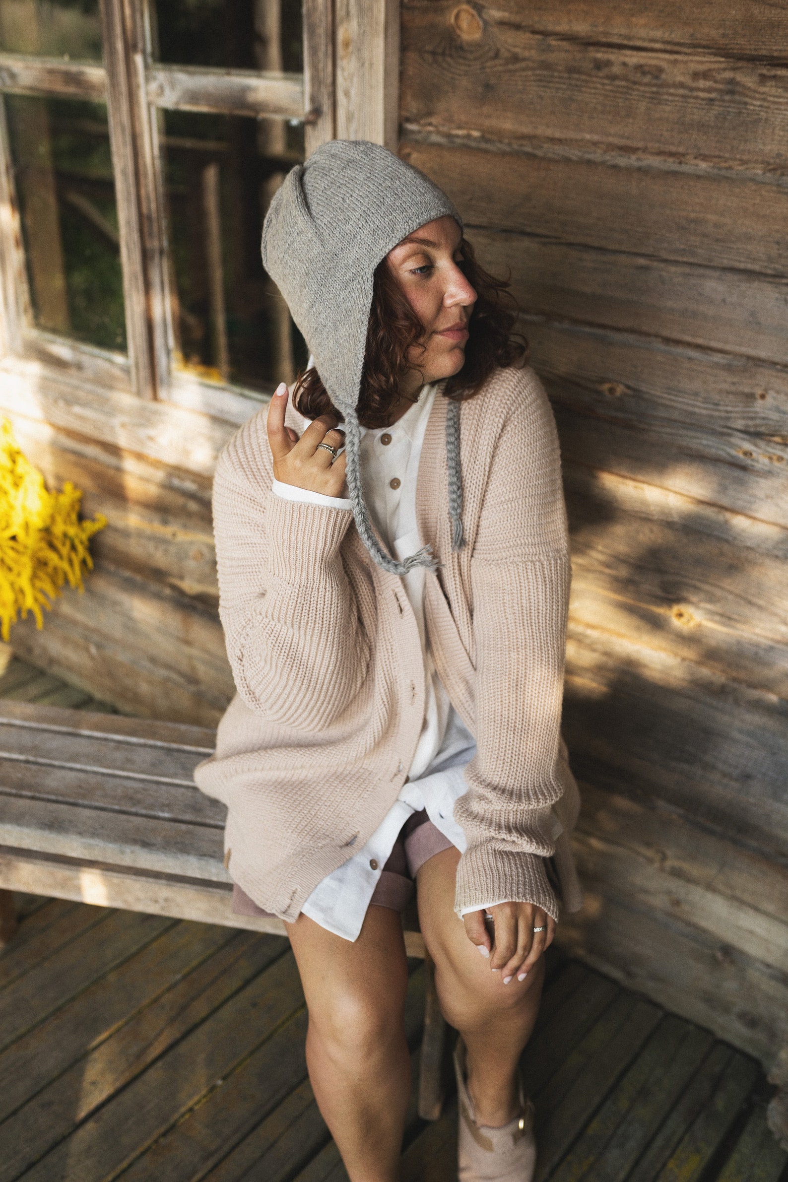 Woolen Cap With Ear Flaps, 100% Alpaca Wool Knitted Men Cap, Winter Hat ...