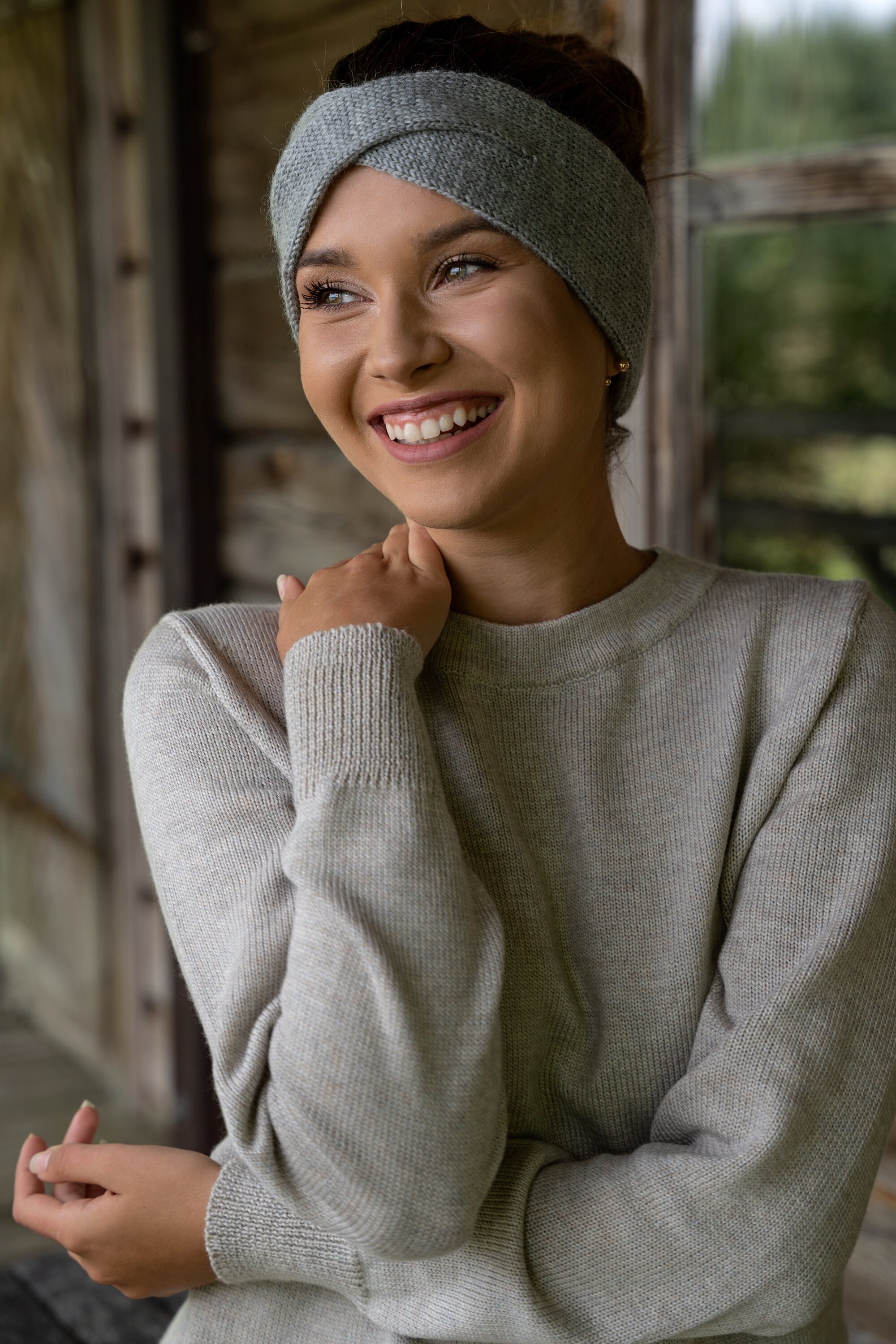 Woolen Womens Headbands Hand Knitted Merino Wool Boho Etsy