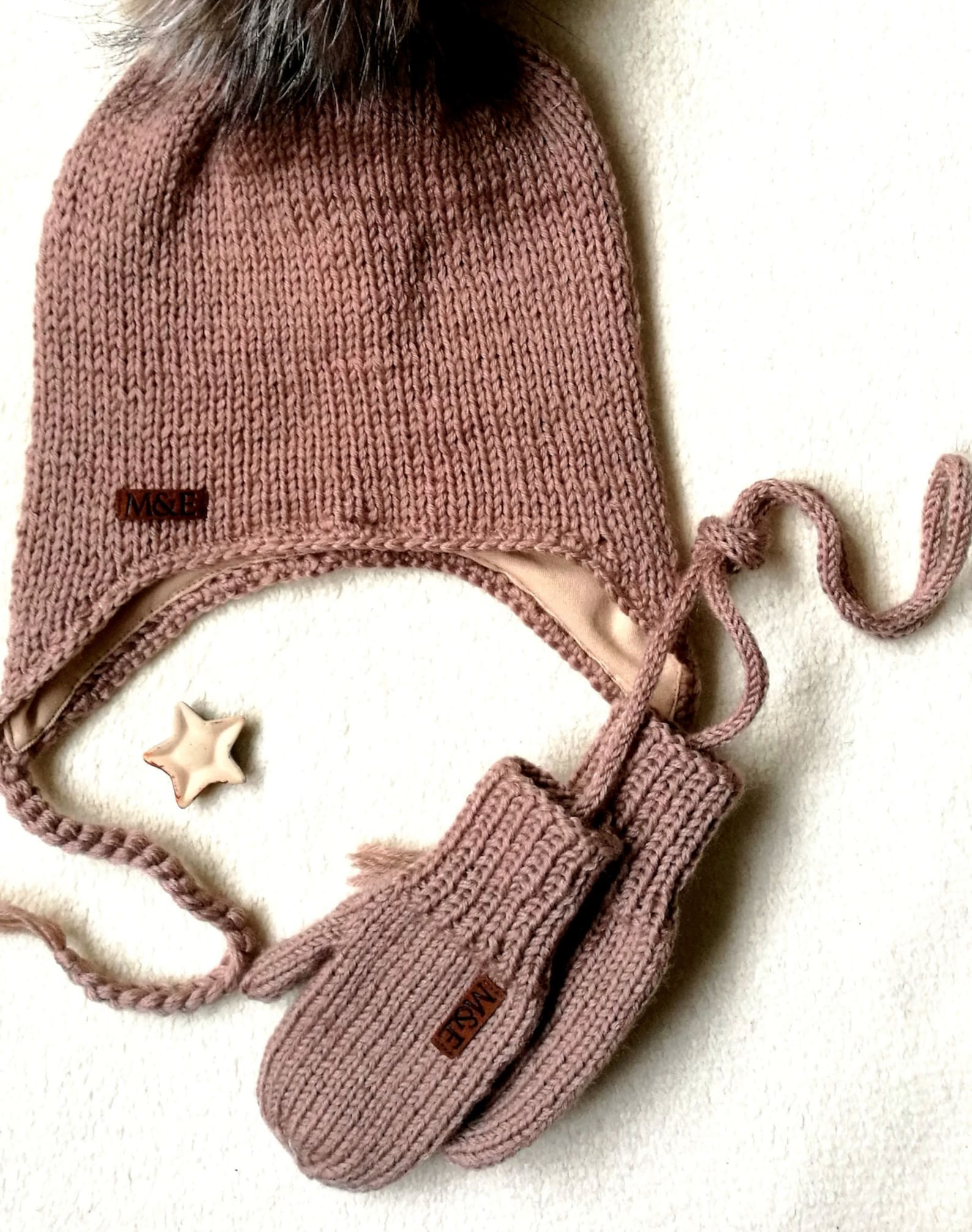 Merino Wool Mittens With String, Comfy Spring Mittens for Kids ...