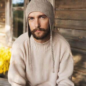 Scandinavian Style Knitted Alpaca Cap, Unisex Warm Woolen Cap, Hygge ...