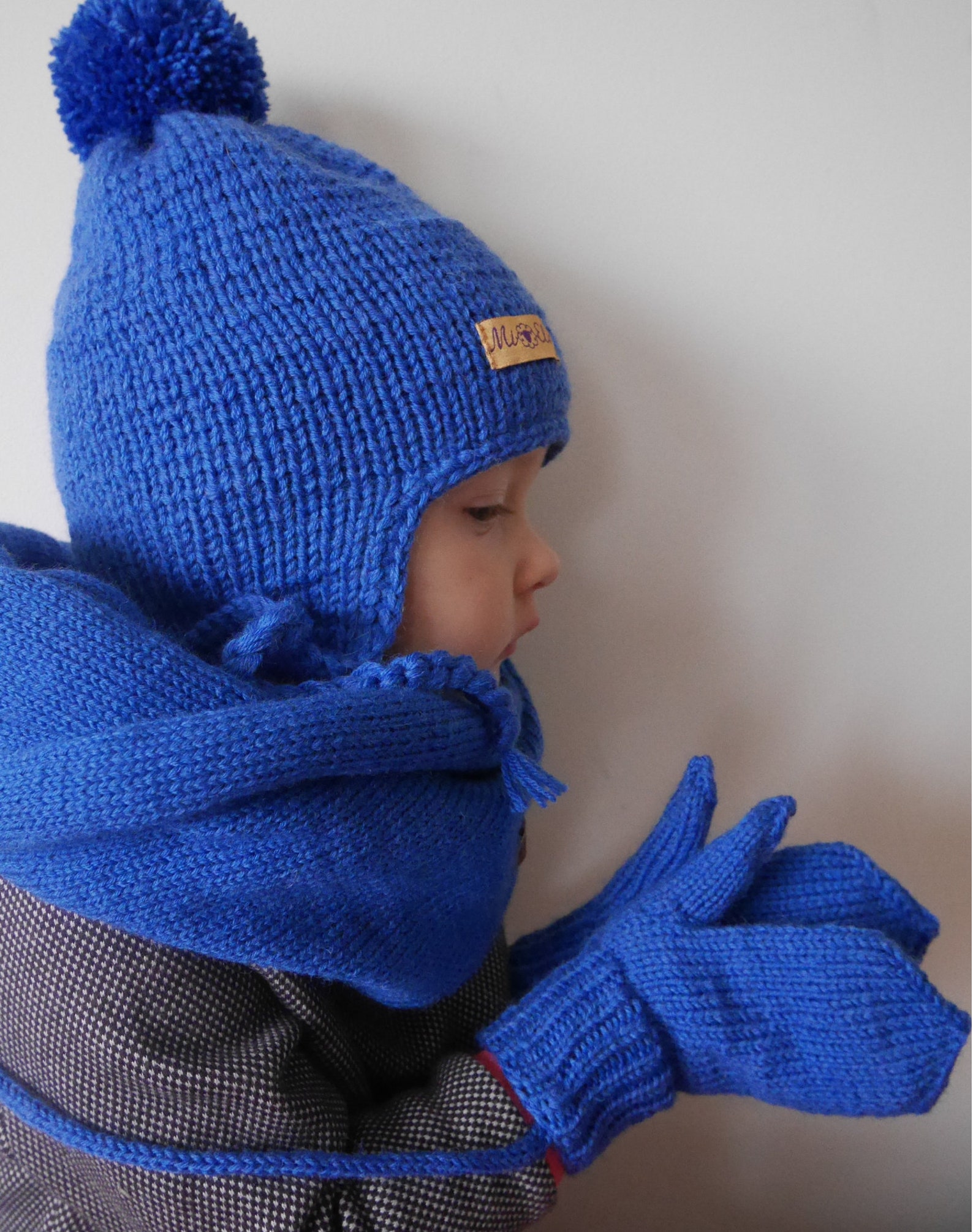 Merino Wool Mittens With String, Comfy Spring Mittens for Kids ...