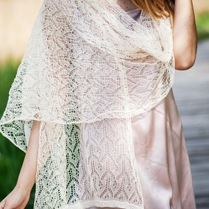 Pure Linen Lightweight Shawl, Sustainable Knitted Accessory for Women ...