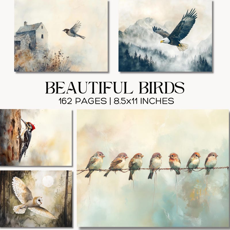 Brown Bird Digital Kit - Etsy