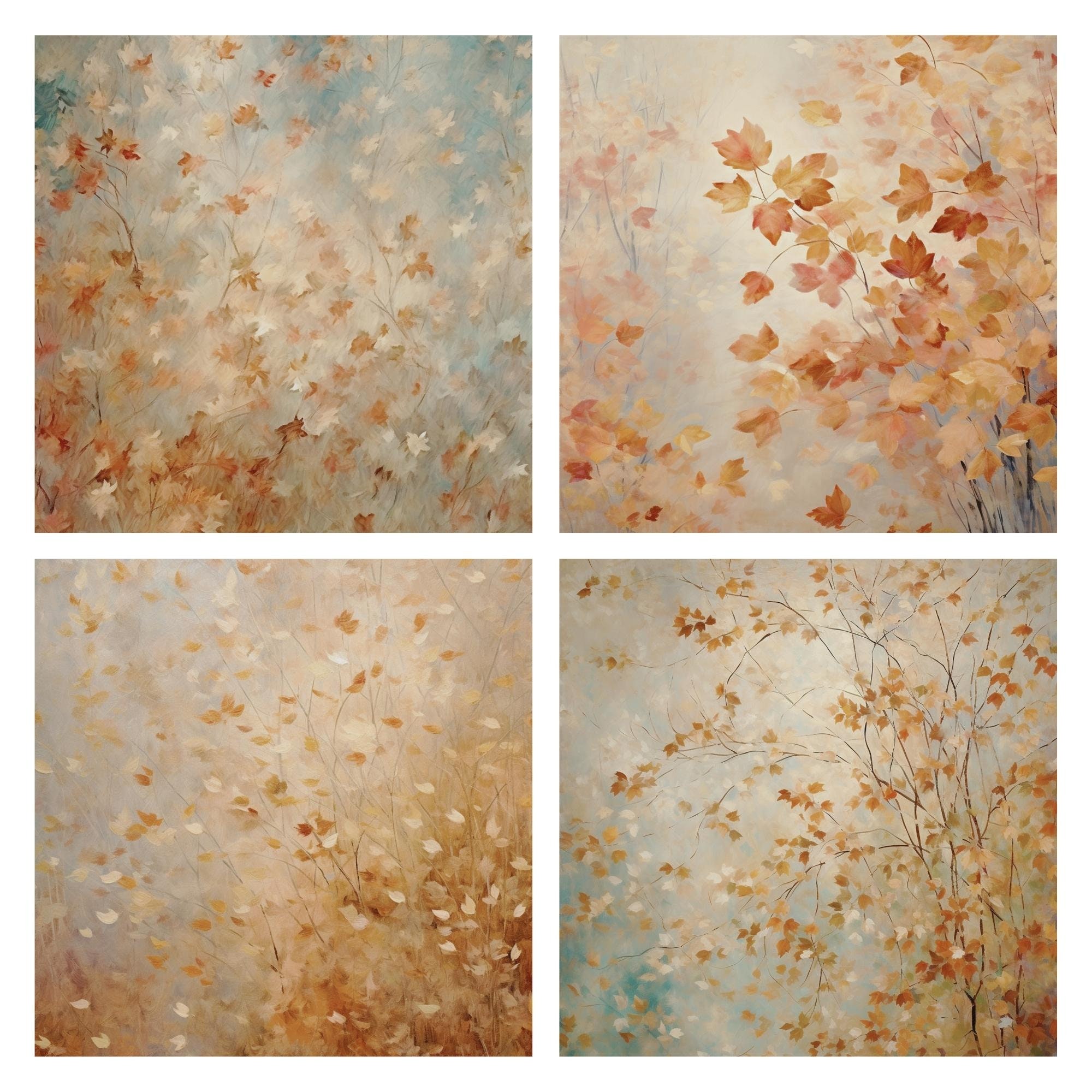 Neutral Leaf Pattern Leafy Digital Paper Neutral Tones Digital - Etsy