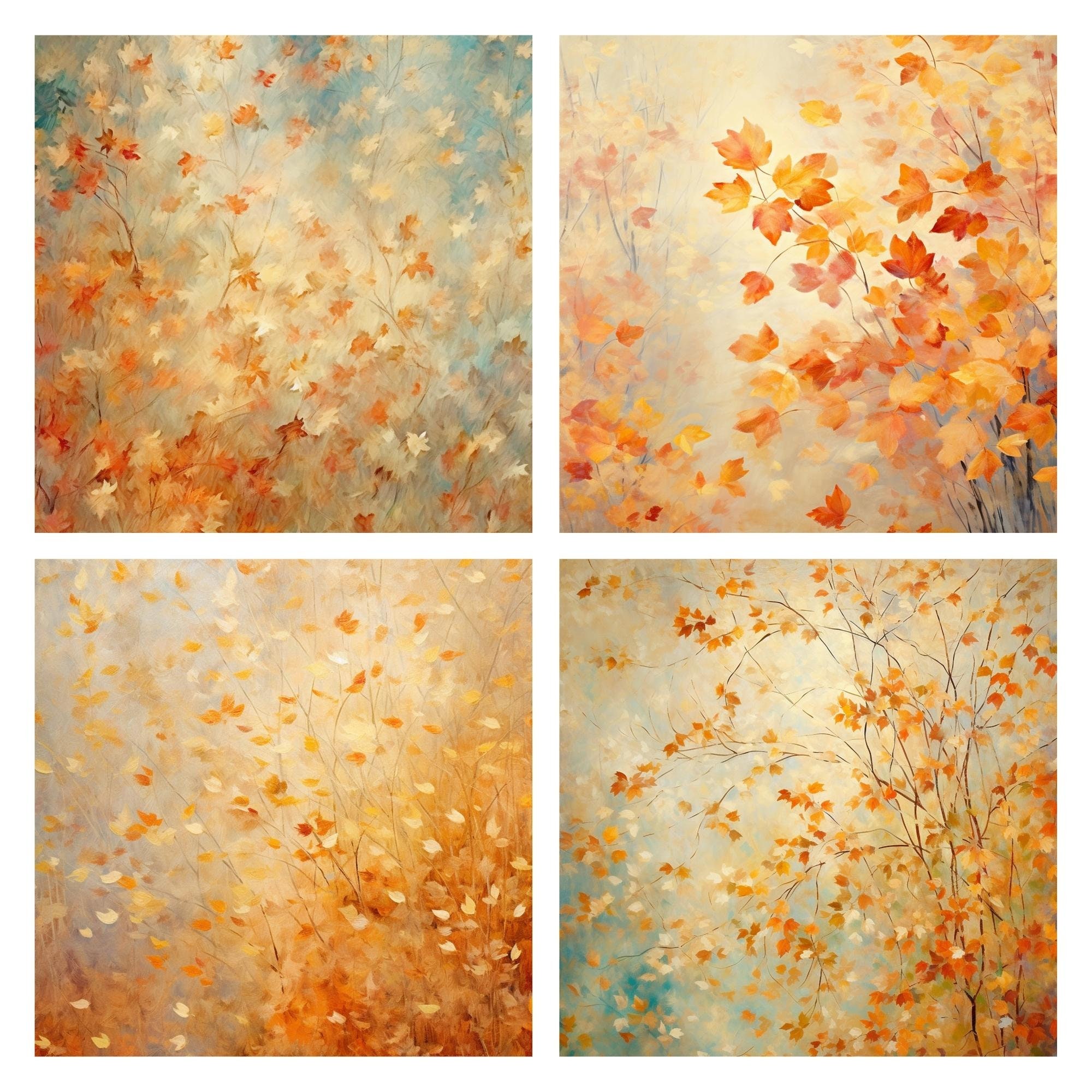 Autumn Leaf Pattern Autumn Digital Paper Fall Digital Paper - Etsy