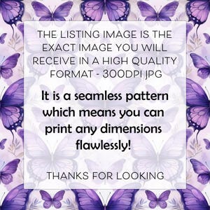 Purple Butterfly Seamless Pattern, Watercolour Digital Paper for Fabric ...