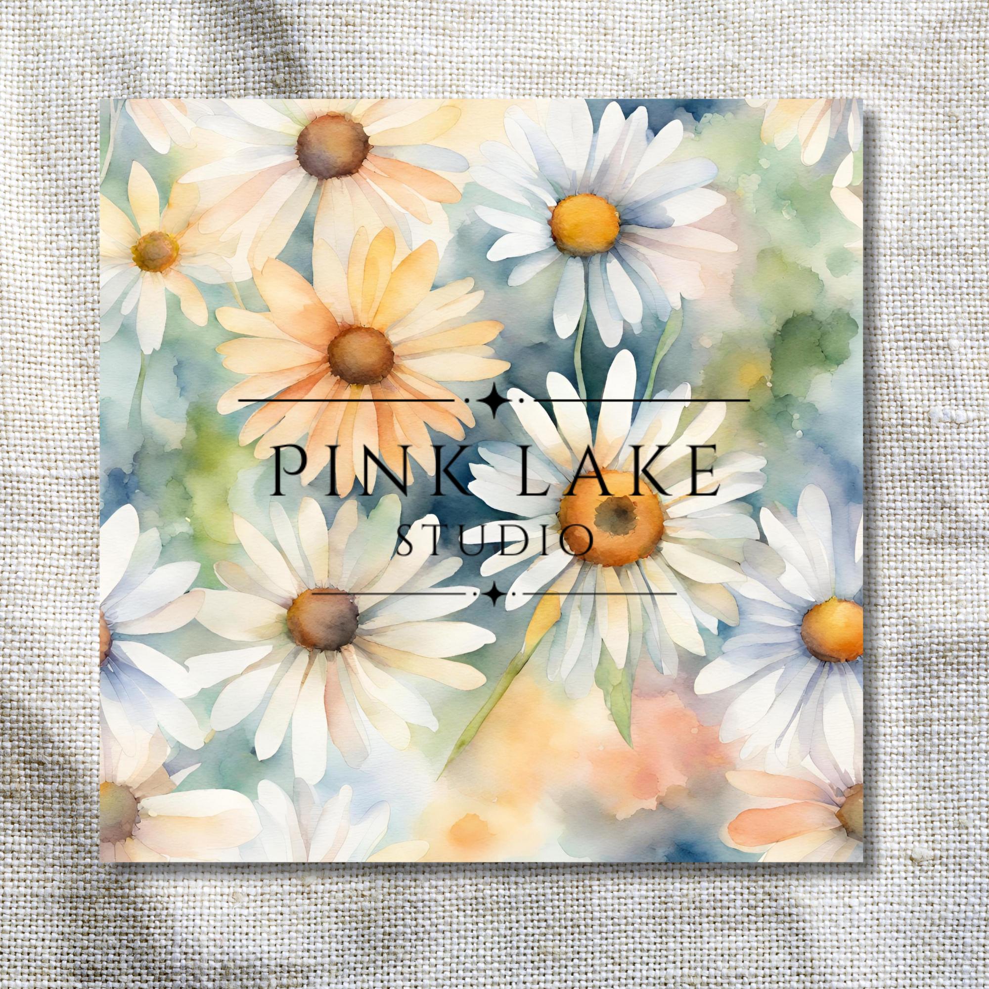 Daisy Dream Spring Floral Scrapbook Pages, Watercolor Flowers Digital ...