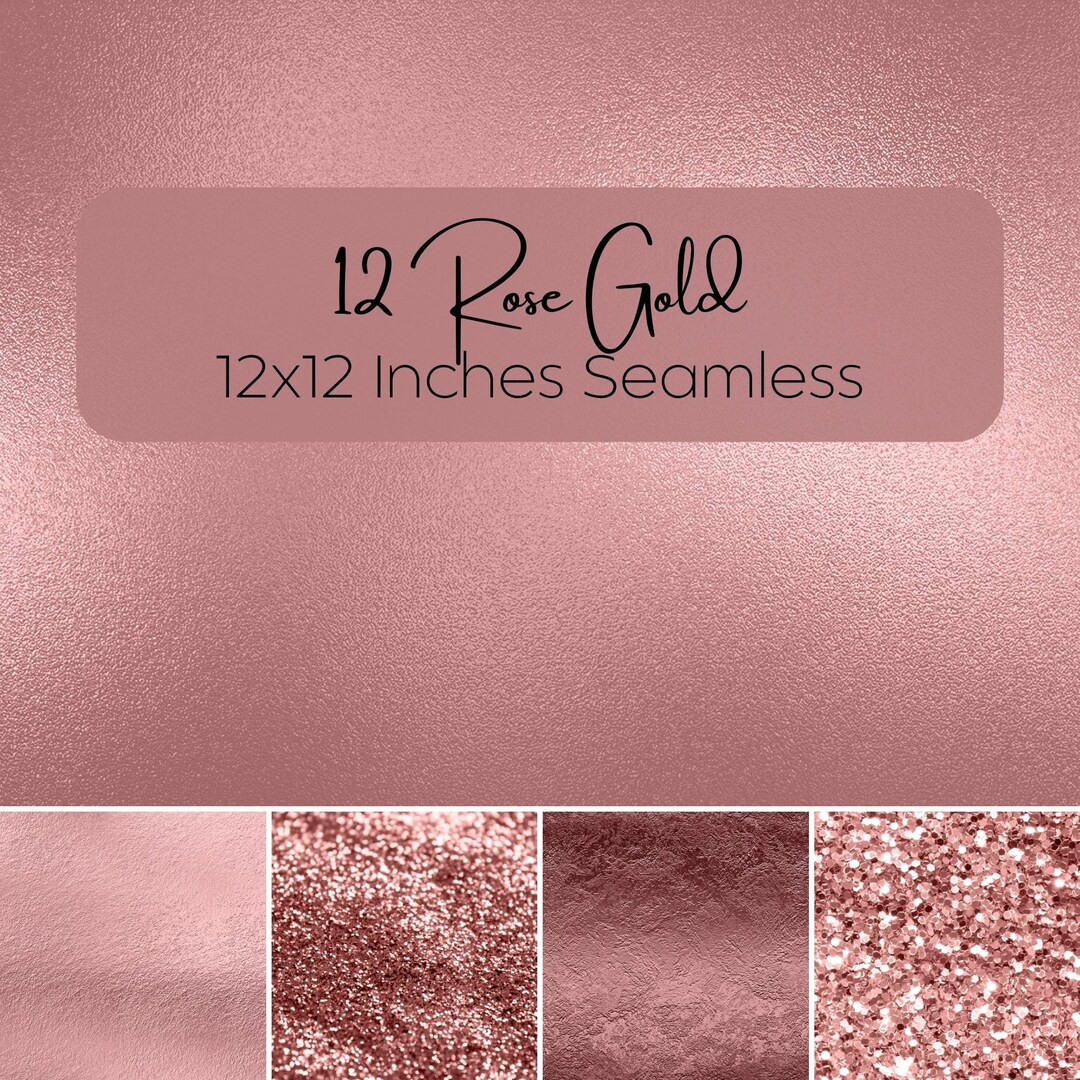 Rose Gold Textures Digital Paper, Foil Backgrounds, Rose Gold Foil ...
