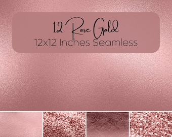 Rose Golds 100 Rose Gold Digital Papers, Rose Gold Textures, Glitter ...