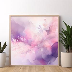Purple and Pink Watercolor Backgrounds, Soft and Romantic Textured ...