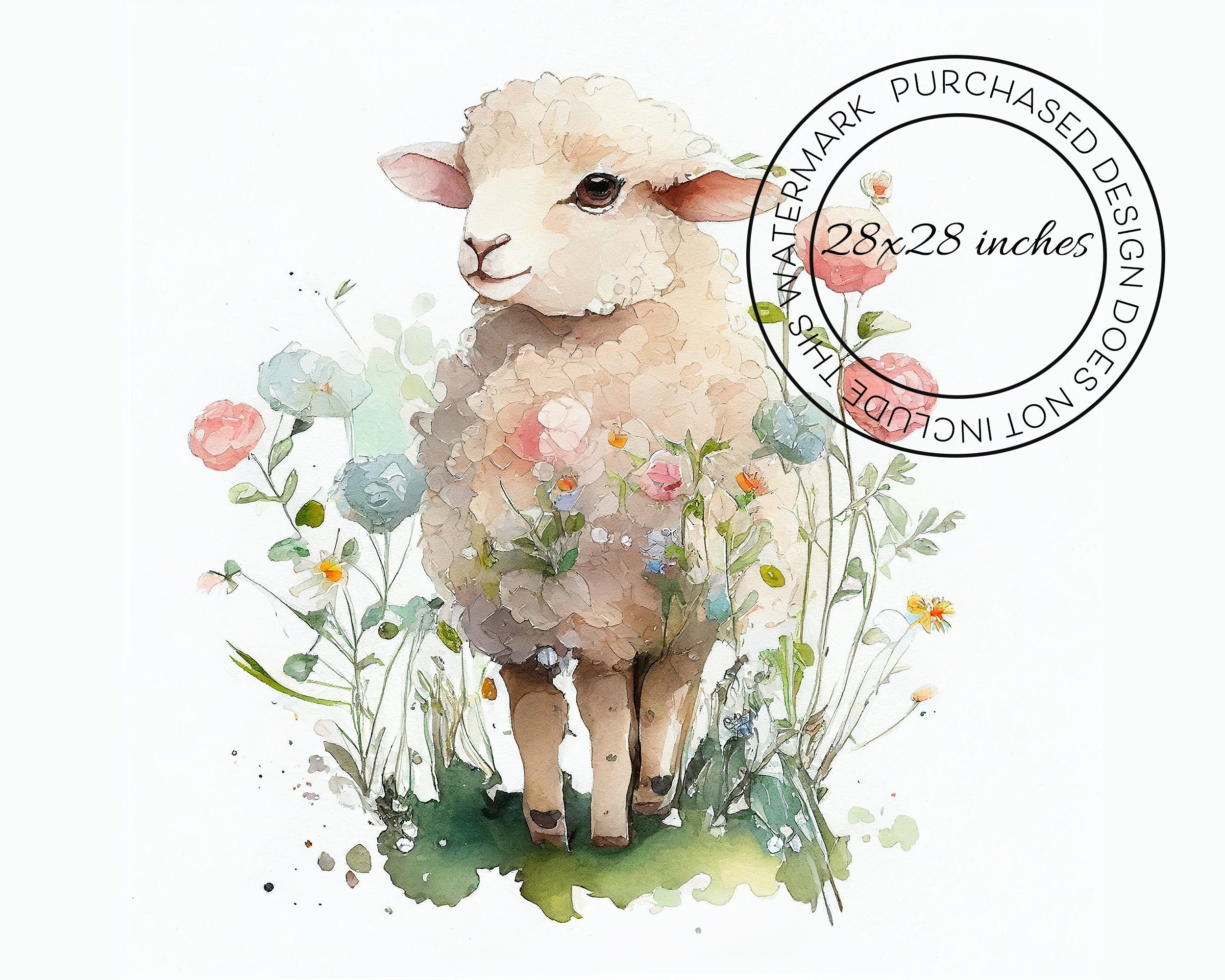 Spring Lamb Clipart Baby Sheep Cute Farm Animals Floral - Etsy