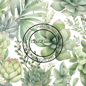 Seamless Succulent Patterns, Digital Paper Bundle, Scrapbooking Paper ...