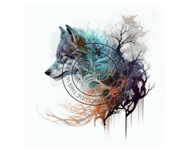 Fantasy Wolf Head Clipart, Wolf Backgrounds, Wolf Prints, Wolf Wall Art ...