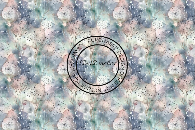 Watercolour Dandelion Seeds Digital Paper Pack, Seamless Pattern for ...