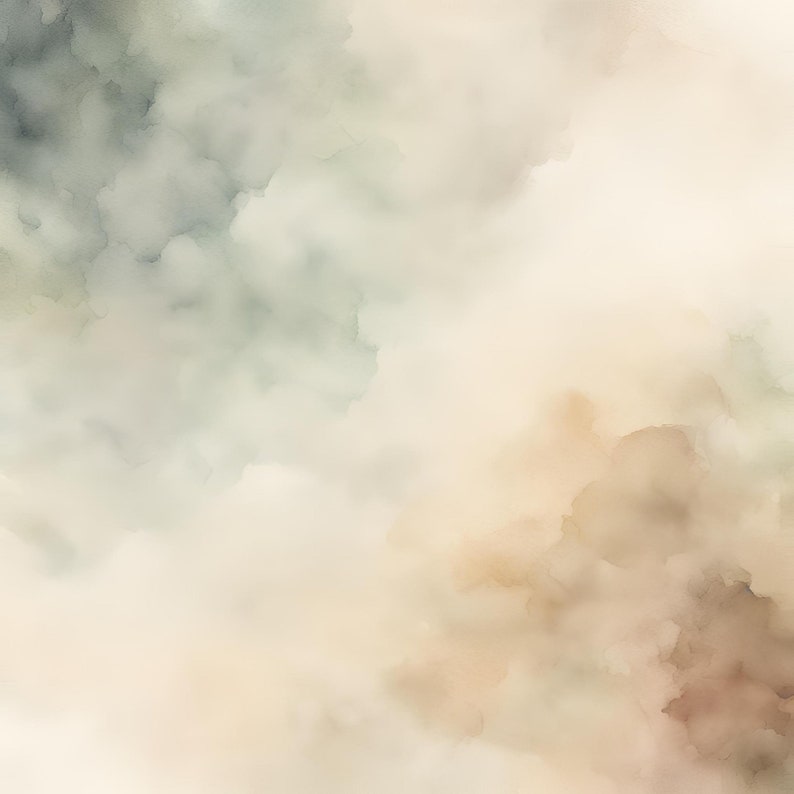 Natures Wash Neutral Watercolour Textured Backgrounds Digital - Etsy