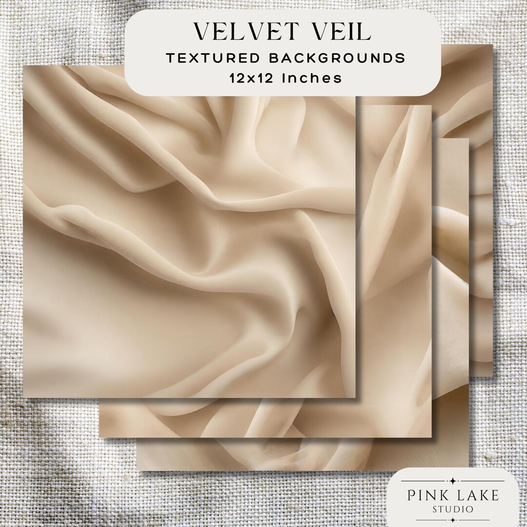 Velvet Veil Textured Backgrounds, 12x12 Digital Paper Pack, Soft Fabric ...