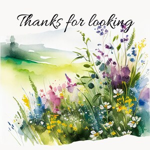 Serene Meadow Watercolor Digital Paper, Rustic Landscape Art ...