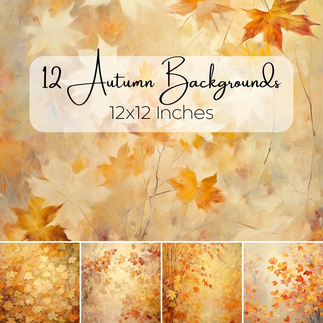 Autumn Leaf Pattern Autumn Digital Paper Fall Digital Paper Autumn ...