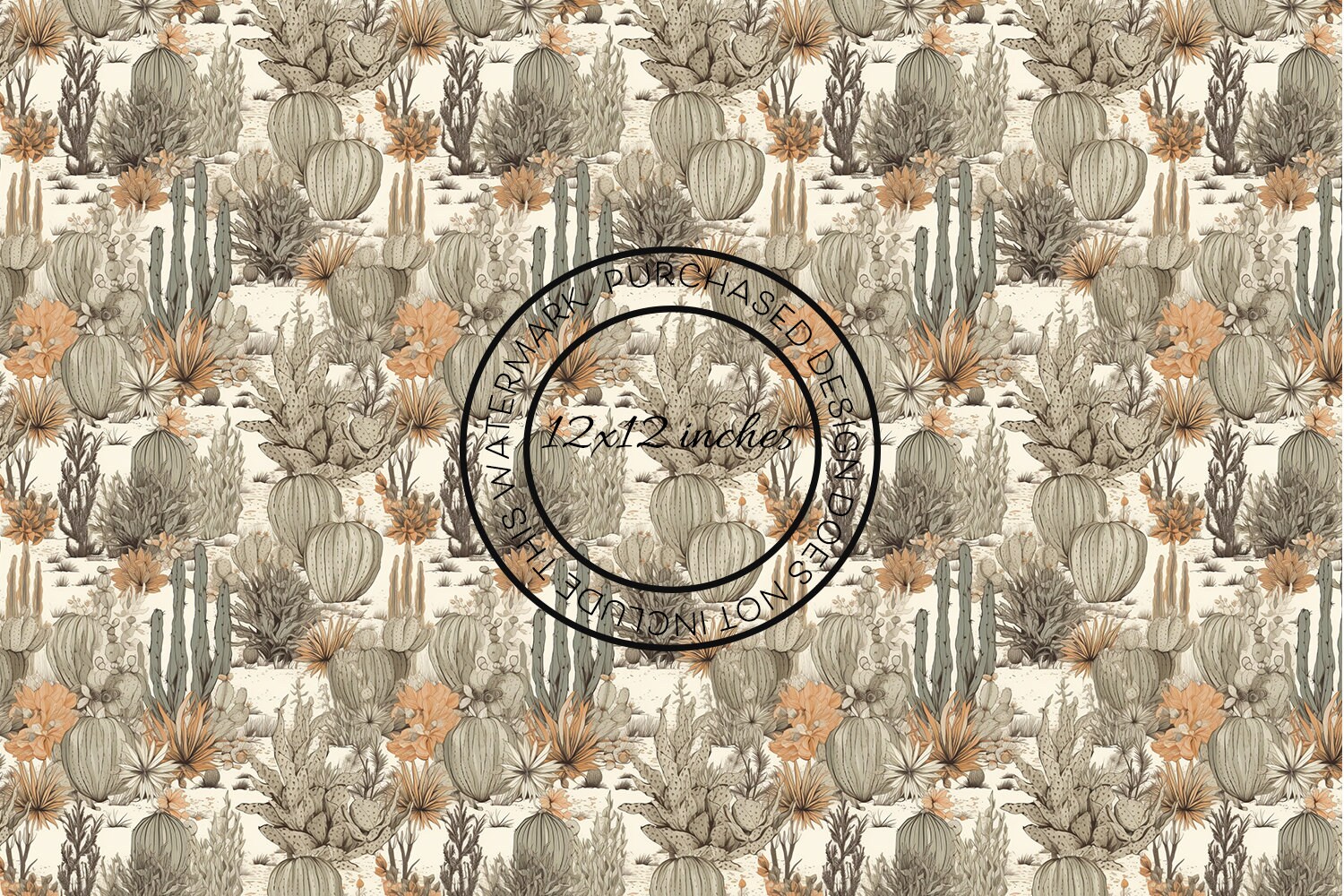 Rustic Desert Cactus Digital Paper Pack, Seamless Patterns for ...