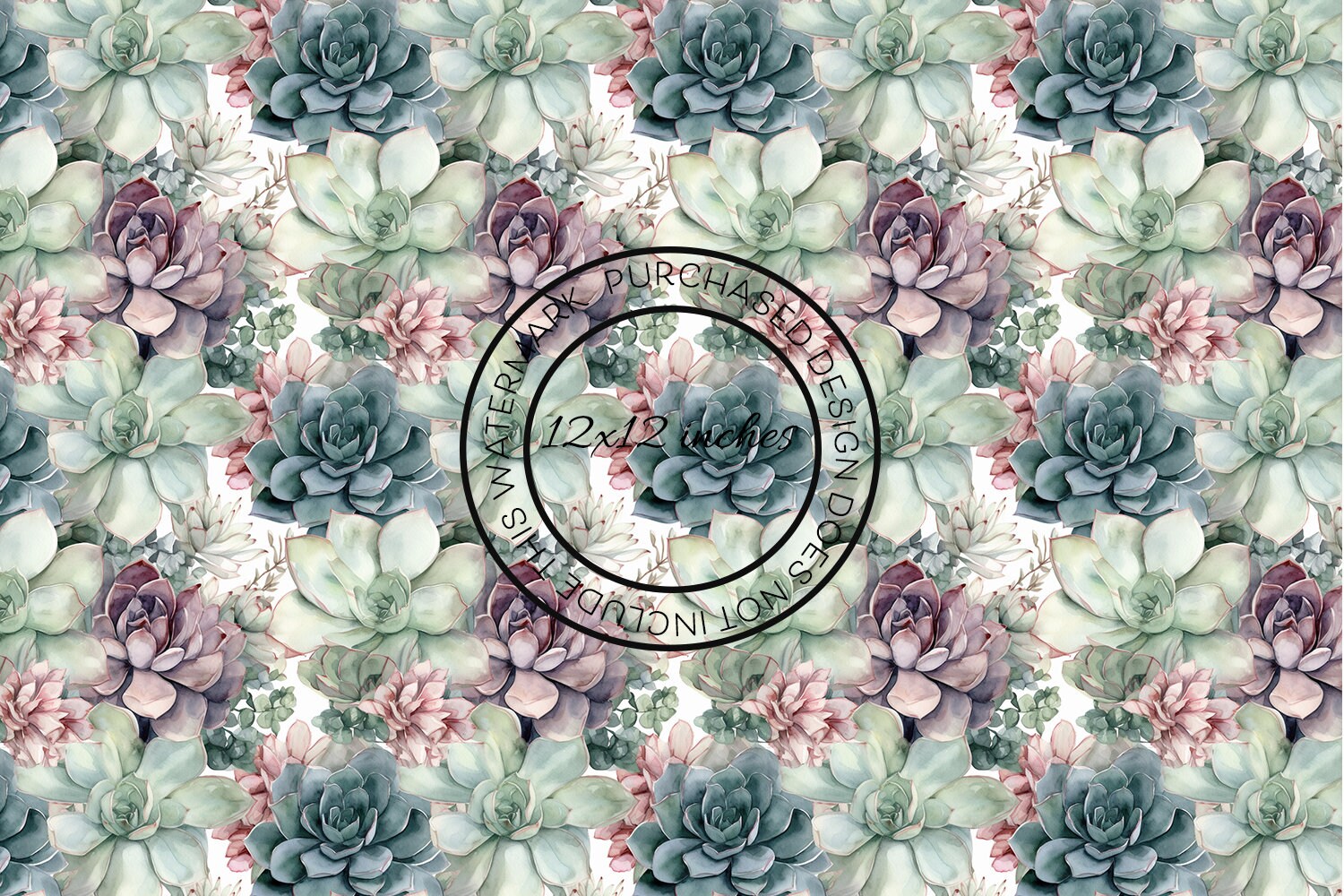 Watercolour Succulents Cacti Digital Paper Printable - Etsy