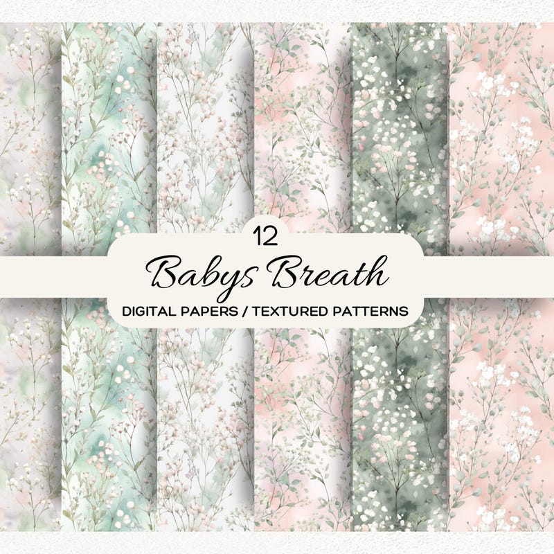 Floral Watercolor Digital Paper - Etsy