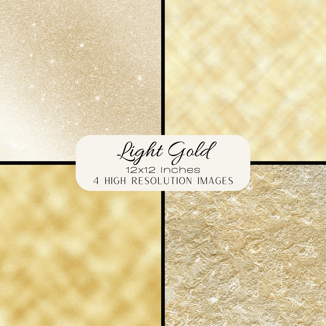 Light Gold Set of 4 Textured Backgrounds Digital Paper Printable ...
