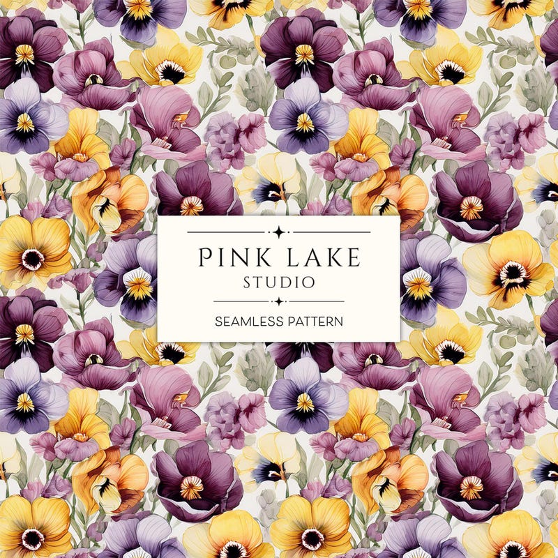 Pansies Fabric - Etsy