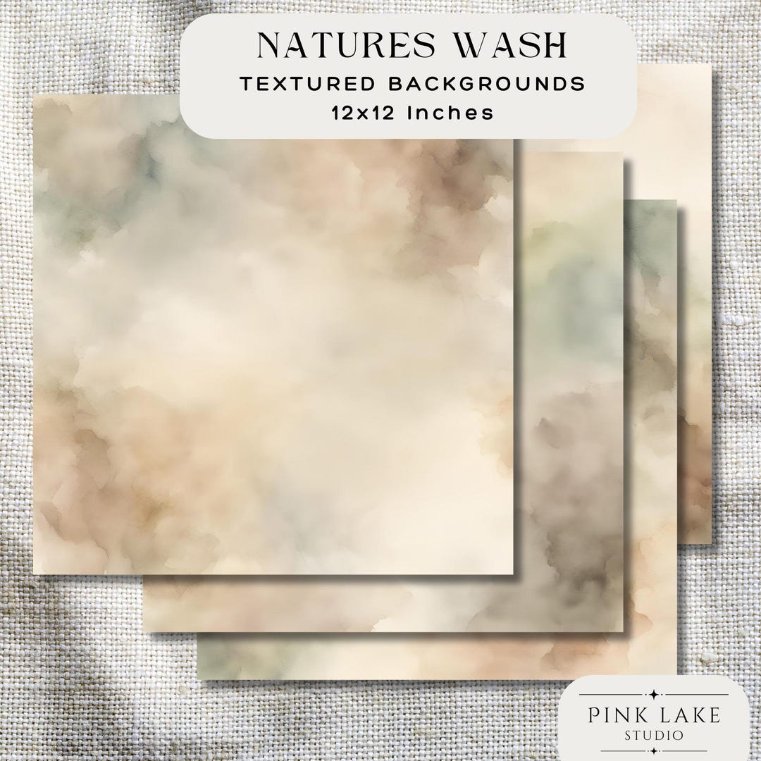 Natures Wash Neutral Watercolour Textured Backgrounds, Digital Paper ...