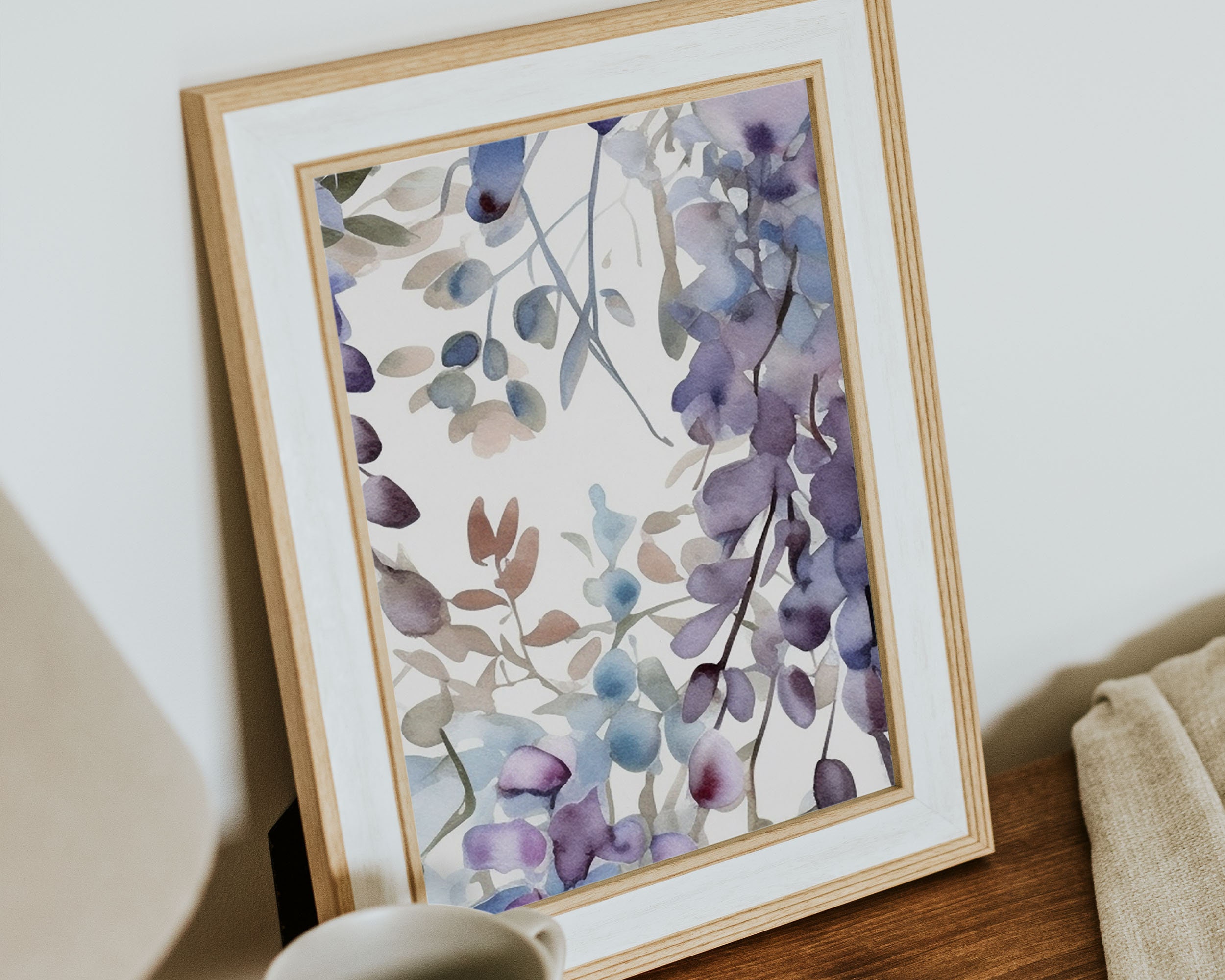 Wisteria Print Seamless Pattern, Watercolour Flowers, Repeat Pattern ...