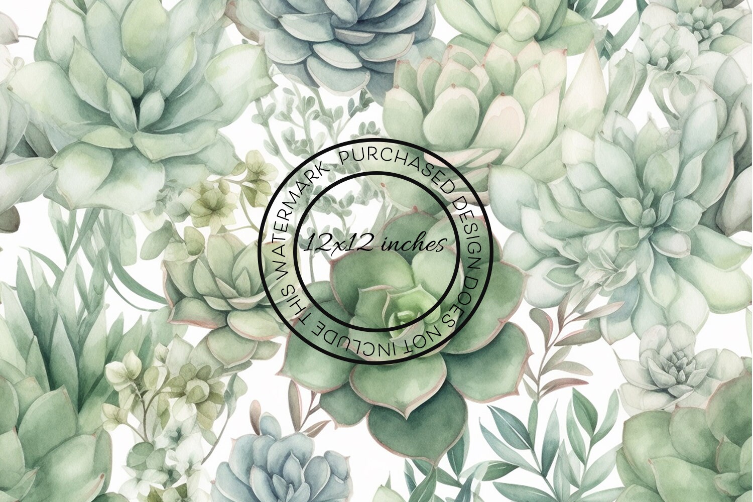 Seamless Succulent Patterns, Digital Paper Bundle, Scrapbooking Paper Commercial Use, Succulent ...