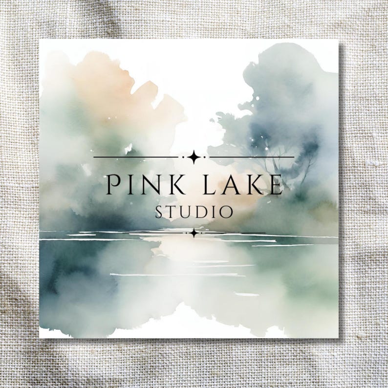 Misty Watercolor Lake Backgrounds, Soft Nature Landscape Paper, Calm ...