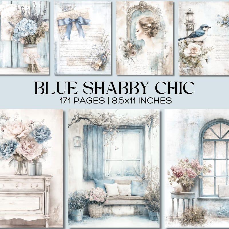 Blue Print French Country - Etsy