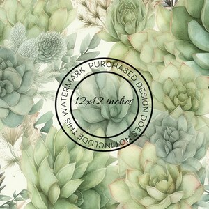 Seamless Succulent Patterns, Digital Paper Bundle, Scrapbooking Paper ...