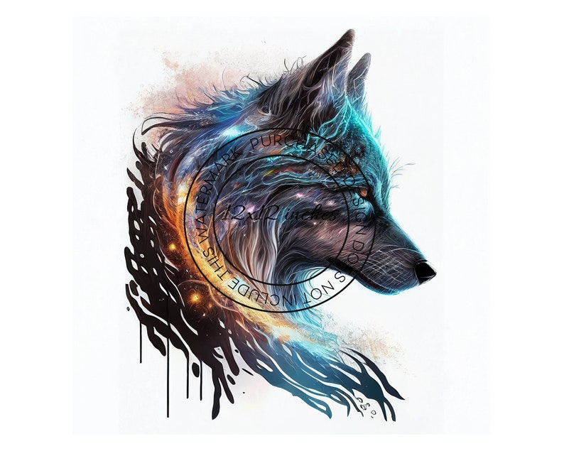 Fantasy Wolf Head Clipart, Wolf Backgrounds, Wolf Prints, Wolf Wall Art ...