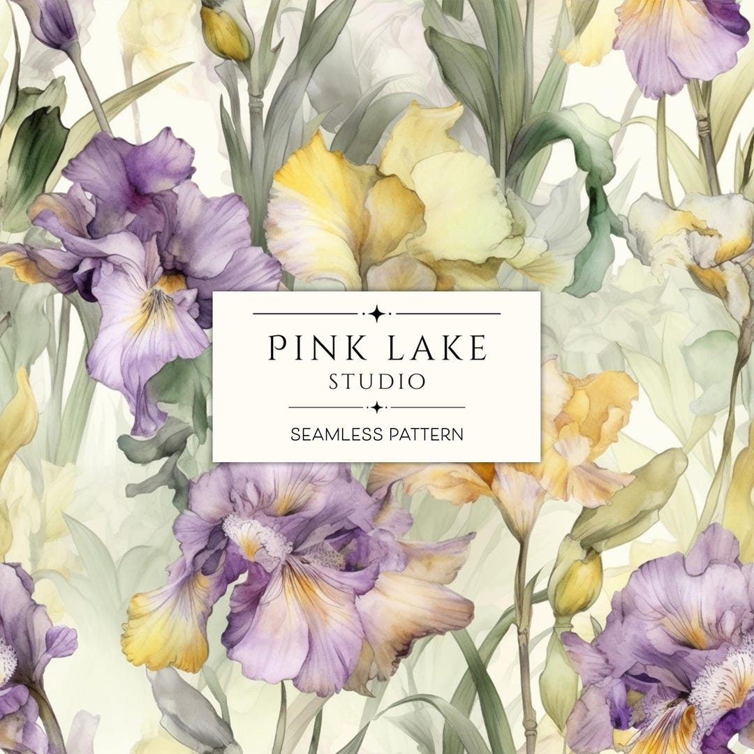 Wild Iris Large Print Seamless Pattern, Repeat Pattern DIY Papercrafts ...