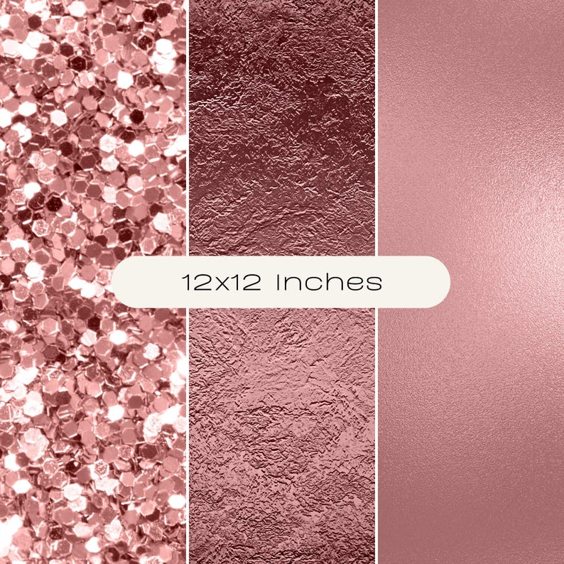 Rose Gold Textures Digital Paper, Foil Backgrounds (digital Download ...