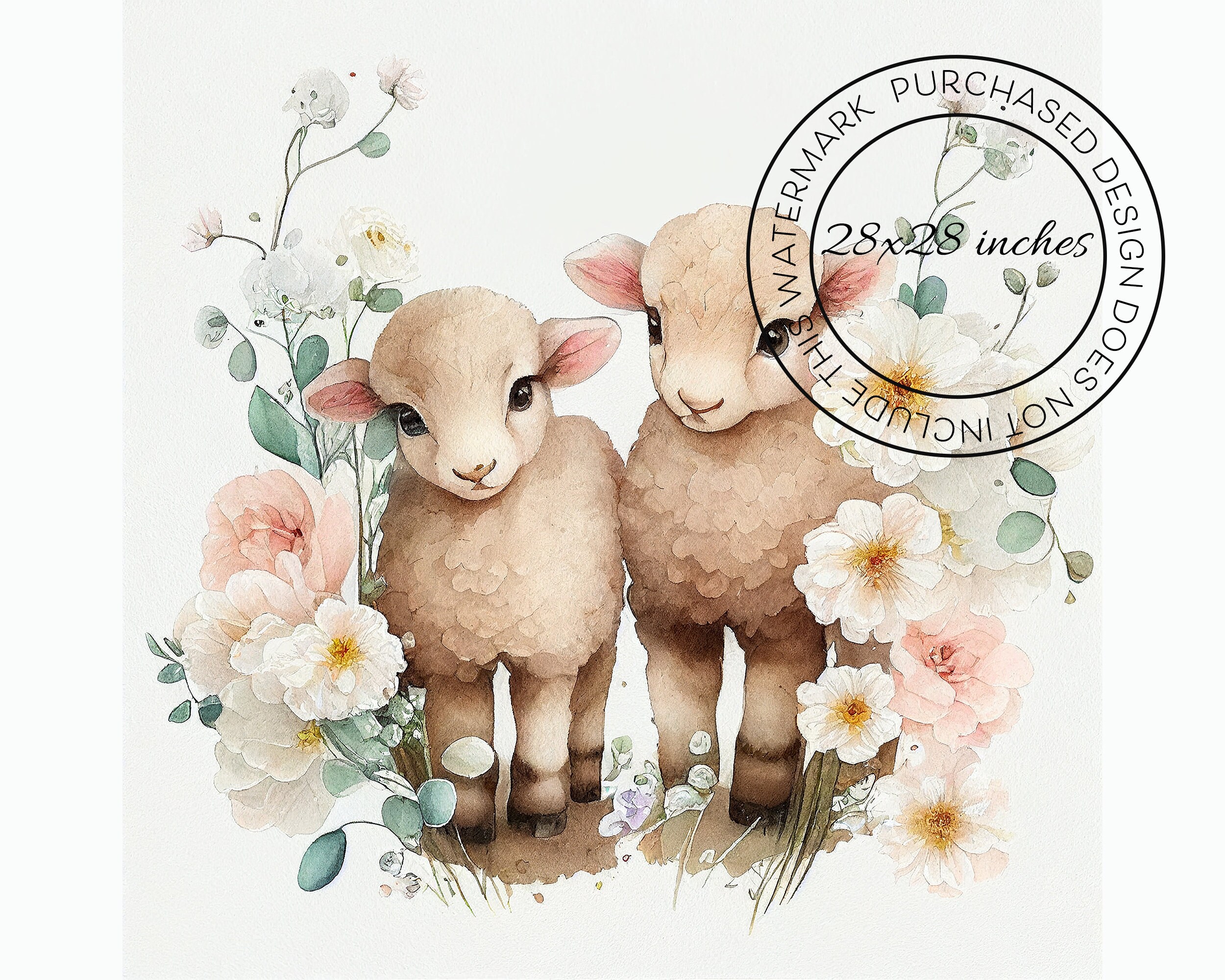 Spring Lamb Clipart Baby Sheep Cute Farm Animals Floral - Etsy