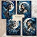 Moon Goddess Junk Journal Pages, Celestial Scrapbook Paper, Printable ...