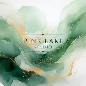 Emerald Gold Abstract Watercolor Backgrounds, Green Fluid Art Textures ...