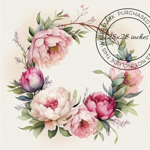 Pink Peony Clipart Bundle, Watercolour Peonies, Floral Clipart, Peony ...