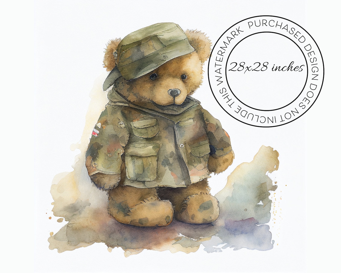 Military Teddy Bears Clipart, Teddies in Camoflauge Clothing Wall Art ...